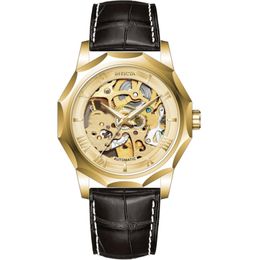 Invicta Objet D Art 69123 Herrenuhr - Automatikwerk - Edelstahl mit goldenem Zifferblatt - 42 mm