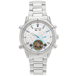 Montre-bracelet semi-squelette automatique Heritor Wilhelm avec jour/date