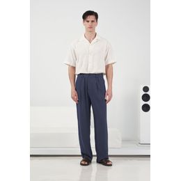Elastischer Taillenstraigh Leg gefaltete Hose
