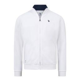 U.S. Polo Assn. Herren Sweatjacke mit Stehkragen aus 100 % Baumwolle