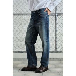 Herren Mid-Waist Geradeleg-Denim-Jeans