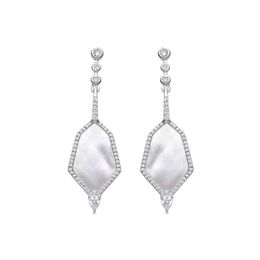 Luxenter Ohrringe aus 925er Sterlingsilber und Zirkonia mit Rhodium-Finish &ndash; Faios