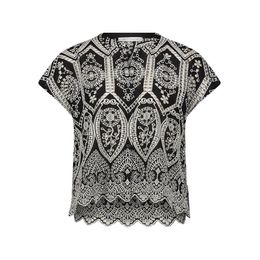 BETTY & CO Betty & Co - Bluse mit V-&Ouml;ffnung, schwarz, Gr. 38 / S - Baumwolle