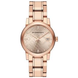 Burberry - Diamantkaro gestempelte Damenuhr