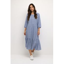 Cream Kleid A-shape blue white