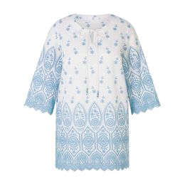 Emilia Lay - Tunika mit 3/4-Arm, weiss, Gr. 48 / XL - Baumwolle