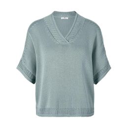 Peter Hahn - V-Pullover, blau, Gr. 40 / M - Baumwolle