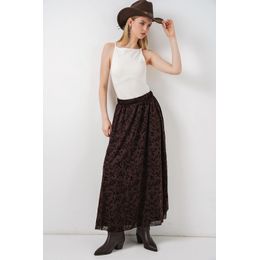Blumenkleid Hohe Taille Maxi-Rock