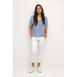 Cream Kurzarmshirt mit Boxy-Fit light blue
