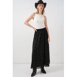 Blumenkleid Hohe Taille Maxi-Rock