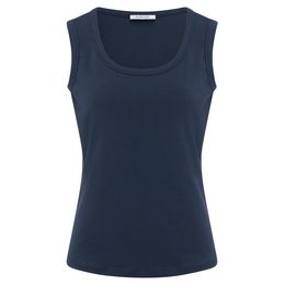 Peter Hahn - Rundhals-Top, blau, Gr. 42 / M - Baumwolle