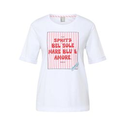 Rabe - Rundhals-Shirt, weiss, Gr. 44 / L - Baumwolle