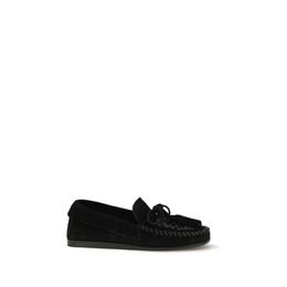 Isabel Marant Schwarze Kalbleder Bos Taurus Slipper