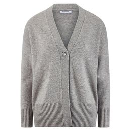 Peter Hahn - Strickjacke, grau, Gr. 36 / S - Schurwolle