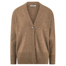 Peter Hahn - Strickjacke, braun, Gr. 36 / S - Schurwolle
