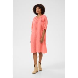 Cream Kleid A-shape pink