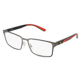 Scuderia Ferrari 0FZ7002 Brille Herren | Fassung: Halbrand, Quadratisch, Gun Dunkel