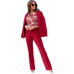 CR&Eacute;ATION L Damen Blazer mit Schulterpolstern rot Gr&ouml;&szlig;e 38