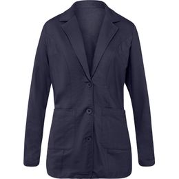 CR&Eacute;ATION L Damen Sweatblazer am &Auml;rmel gerafft marine Gr&ouml;&szlig;e 48