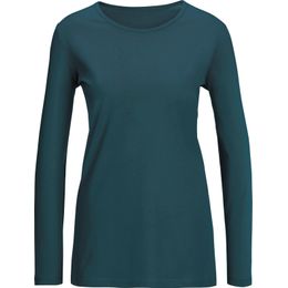 CR&Eacute;ATION L Damen Langarmshirt in weiter Form petrol Gr&ouml;&szlig;e 54