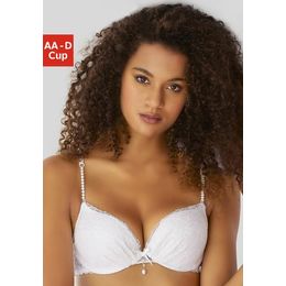 Lascana Push-up-BH wei&szlig; Gr. 90AA. Mit Herausnehmbaren Kissen und mit B&uuml;gel