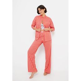 LSCN BY LASCANA Pyjamahose mehrfarbig Gr. 32/34 f&uuml;r Damen. Mit Allover-Druck, Badge. Bequem. Nachhaltig.