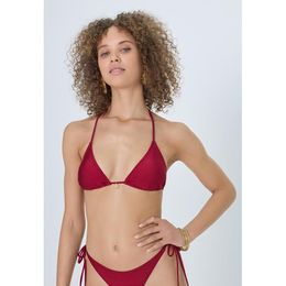 LSCN BY LASCANA Triangel-Bikini-Top 'Sunny' mehrfarbig Gr. 34 Cup C/D. Mit Zierperlen