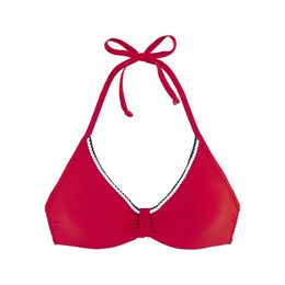 s.Oliver B&uuml;gel-Bikini-Top 'Junis' rot Gr. 44 Cup F. Mit Flechtdetails. Mit B&uuml;gel Und Mit St&auml;bchen. Nachhaltig.