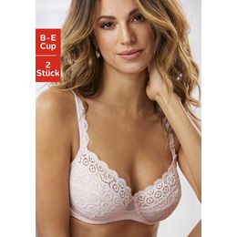 PETITE FLEUR BY LASCANA B&uuml;gel-BH beige Gr. 80C. Mit Spitze. Mit B&uuml;gel