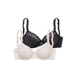 PETITE FLEUR BY LASCANA B&uuml;gel-BH beige Gr. 80E. Mit Spitze. Mit B&uuml;gel
