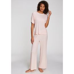 s.Oliver Pyjamahose mehrfarbig Gr. 40/42 f&uuml;r Damen. L&auml;ssig Geschnitten. Nachhaltig.