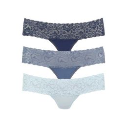 VIVANCE BY LASCANA String mehrfarbig Gr. 44/46 f&uuml;r Damen. Mit Spitze. Bequem. Nachhaltig.