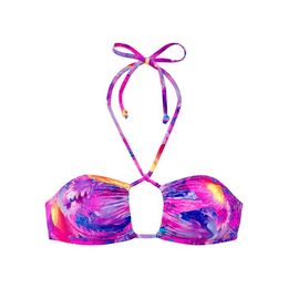 Venice Beach Triangel-Bikini-Top 'Zarina' mehrfarbig Gr. 40 Cup C/D. Ohne B&uuml;gel. Nachhaltig.