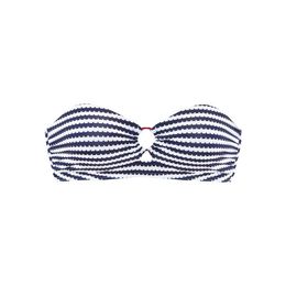 s.Oliver Bandeau-Bikini-Top 'Elain' mehrfarbig Gr. 36 Cup A/B. Mit Zierring. Mit Seitlichen St&auml;bchen Und Ohne B&uuml;gel. Nachhaltig.
