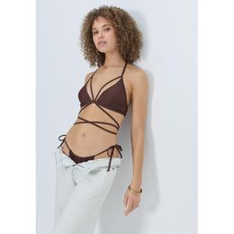 LSCN BY LASCANA Triangel-Bikini-Top 'Gina' braun Gr. 34 Cup A/B. Ohne B&uuml;gel. Nachhaltig.