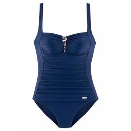Lascana Badeanzug 'Lapiz' blau Gr. 38 Cup C. Ohne B&uuml;gel
