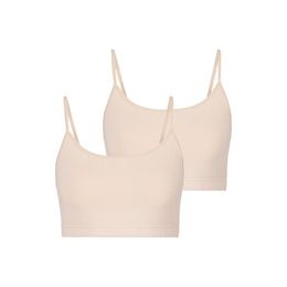 Lascana Bustier beige Gr. 32/34 f&uuml;r Damen. Ohne B&uuml;gel. Nachhaltig.