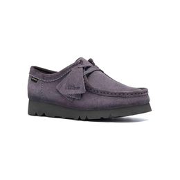 Clarks Leder-Schn&uuml;rschuhe "Wallabee.GTX" in Lila - 62% | Gr&ouml;&szlig;e 39 | Damen-schnuerschuhe