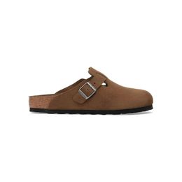 Birkenstock Leder-Clogs "Boston Leve" in Braun - 18% | Gr&ouml;&szlig;e 40 | Damen-pantoletten