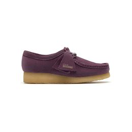 Clarks Leder-Schn&uuml;rschuhe "Wallabee" in Lila - 61% | Gr&ouml;&szlig;e 39 | Damen-schnuerschuhe