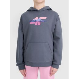 4F Hoodie in Anthrazit - 49% | Gr&ouml;&szlig;e 134 | Kinder-sweatshirts-jacken