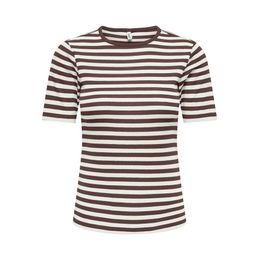 Only Shirt in Braun/ Wei&szlig; - 35% | Gr&ouml;&szlig;e M | Damen-tops