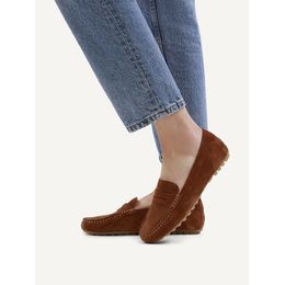 Caprice Leder-Mokassins in Hellbraun - 39% | Gr&ouml;&szlig;e 36 | Damen-schuhe-halbschuhe