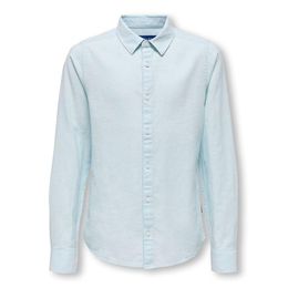 ONLY & SONS Junior Hemd "Caiden" in Hellblau - 51% | Gr&ouml;&szlig;e 164 | Kinder-blusen-hemden
