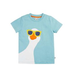 frugi Shirt in Hellblau/ Wei&szlig; - 45% | Gr&ouml;&szlig;e 128/134 | Kinder-oberteile
