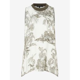 More & More More & More Top in Wei&szlig;/ Khaki - 68% | Gr&ouml;&szlig;e 38 | Damen-blusen