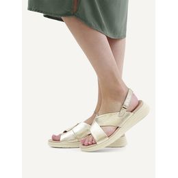 Caprice Leder-Sandalen in Gold - 35% | Gr&ouml;&szlig;e 41 | Damen-sandalen