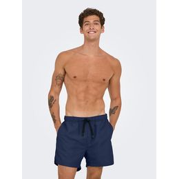 Only & Sons ONLY & SONS Badeshorts "Onsbasile" in Dunkelblau - 22% | Gr&ouml;&szlig;e L | Herren-bademode-sport