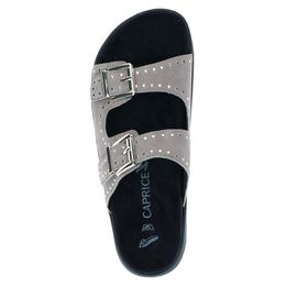 Caprice Leder-Pantoletten in Taupe - 24% | Gr&ouml;&szlig;e 38 | Damen-pantoletten