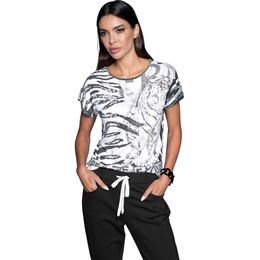 Heine Shirt in Wei&szlig;/ Schwarz - 72% | Gr&ouml;&szlig;e 44 | Damen-tops